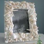 Seashell Frames For Beach Decor - Nautical Beach Wedding White Shell ...