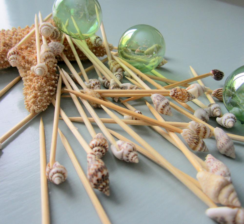 Beach Party Seashell Toothpicks - Nautical Appetizer Tooth Picks W ...