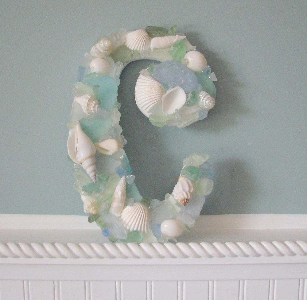 Shell Wall Letters - Beach Decor Sea Glass & Seashell Letters, Many ...
