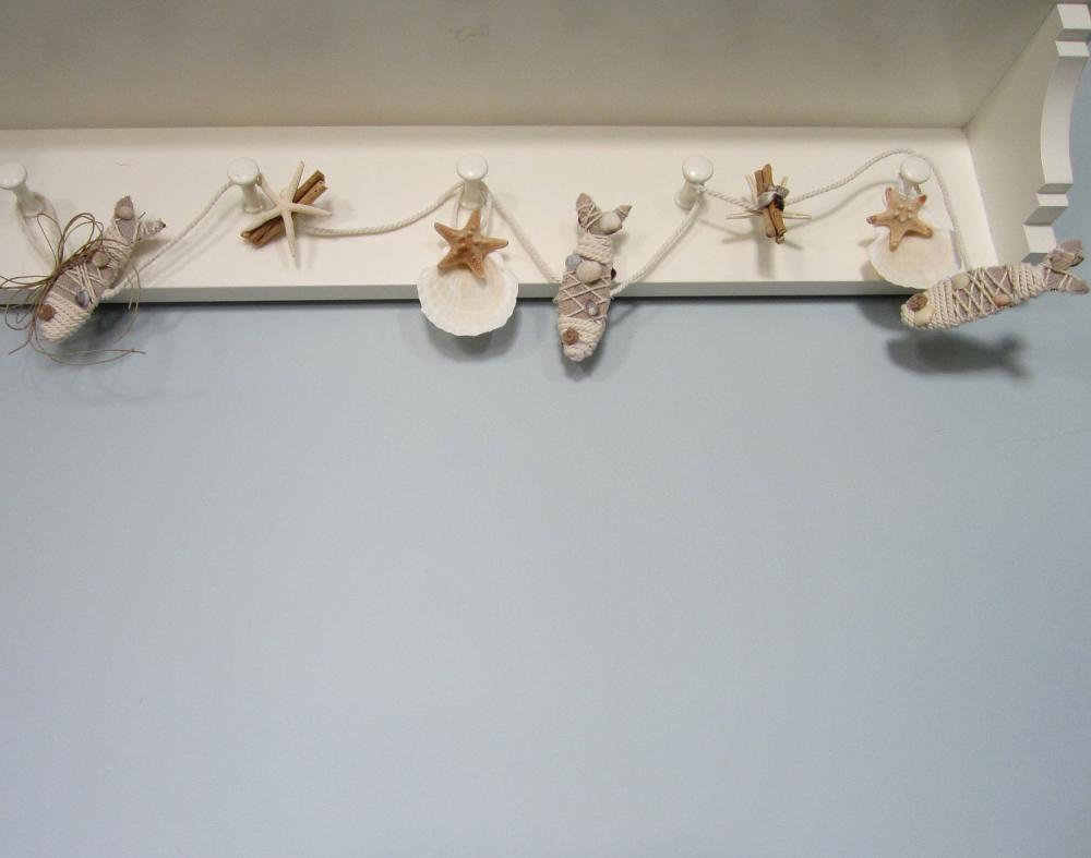 Beach Garland W Shells, Starfish, & Fish - Nautical Decor Garlandw ...