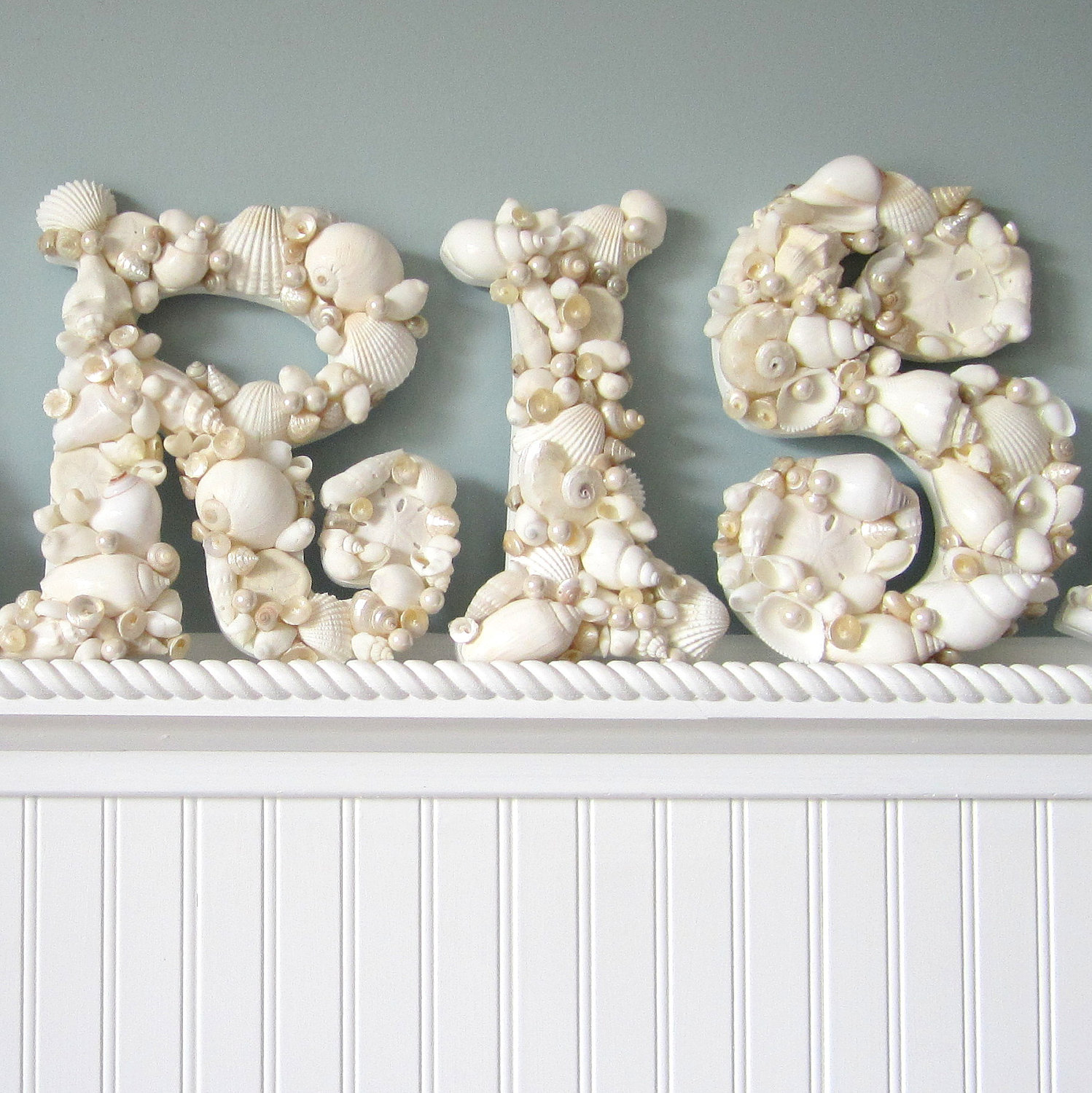 Beach Decor Seashell Letters - Nautical Shell Letters Spell Name Or ...