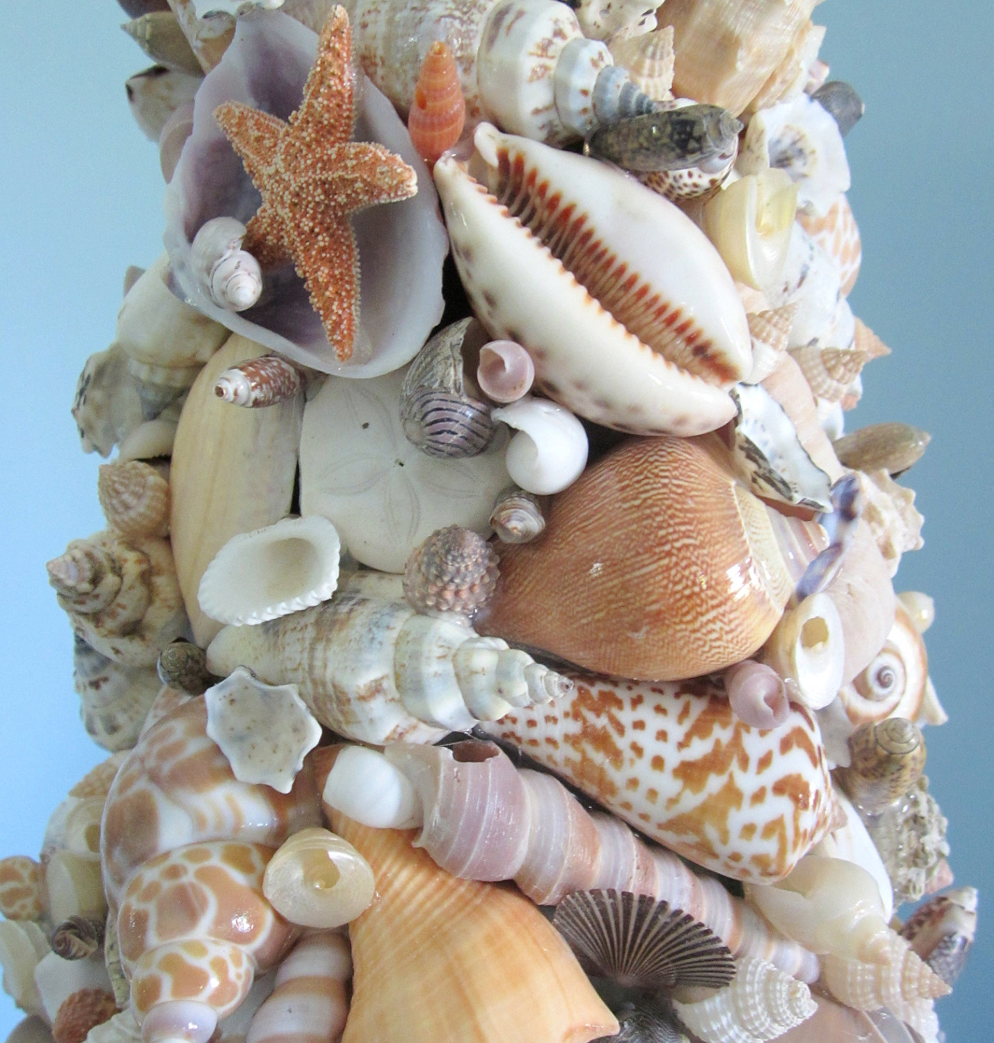 Beach Decor Seashell Topiary Tree - Nautical Decor Shell Tree In Urn ...