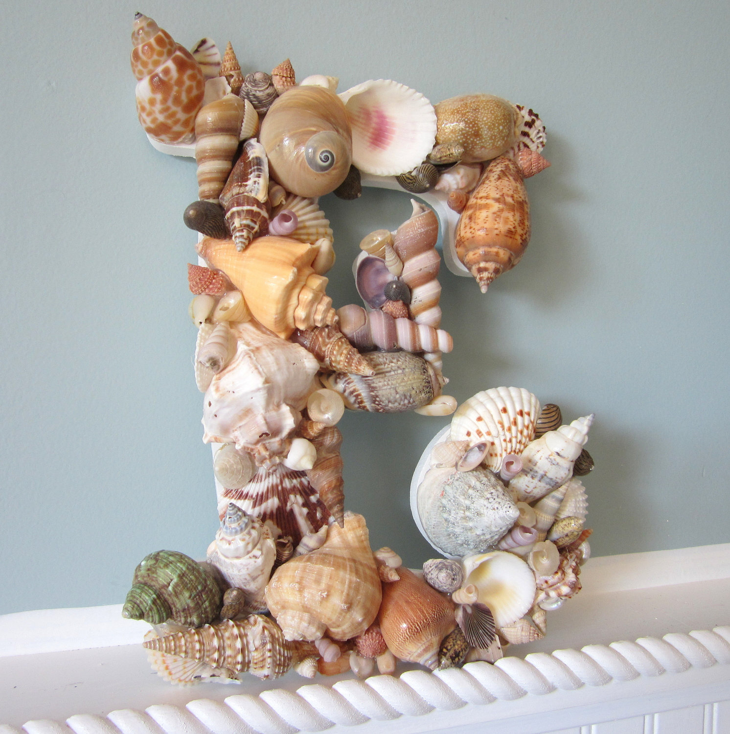 Shell Letters For Beach Decor - Any (2) Nautical Decor Seashell Letters ...
