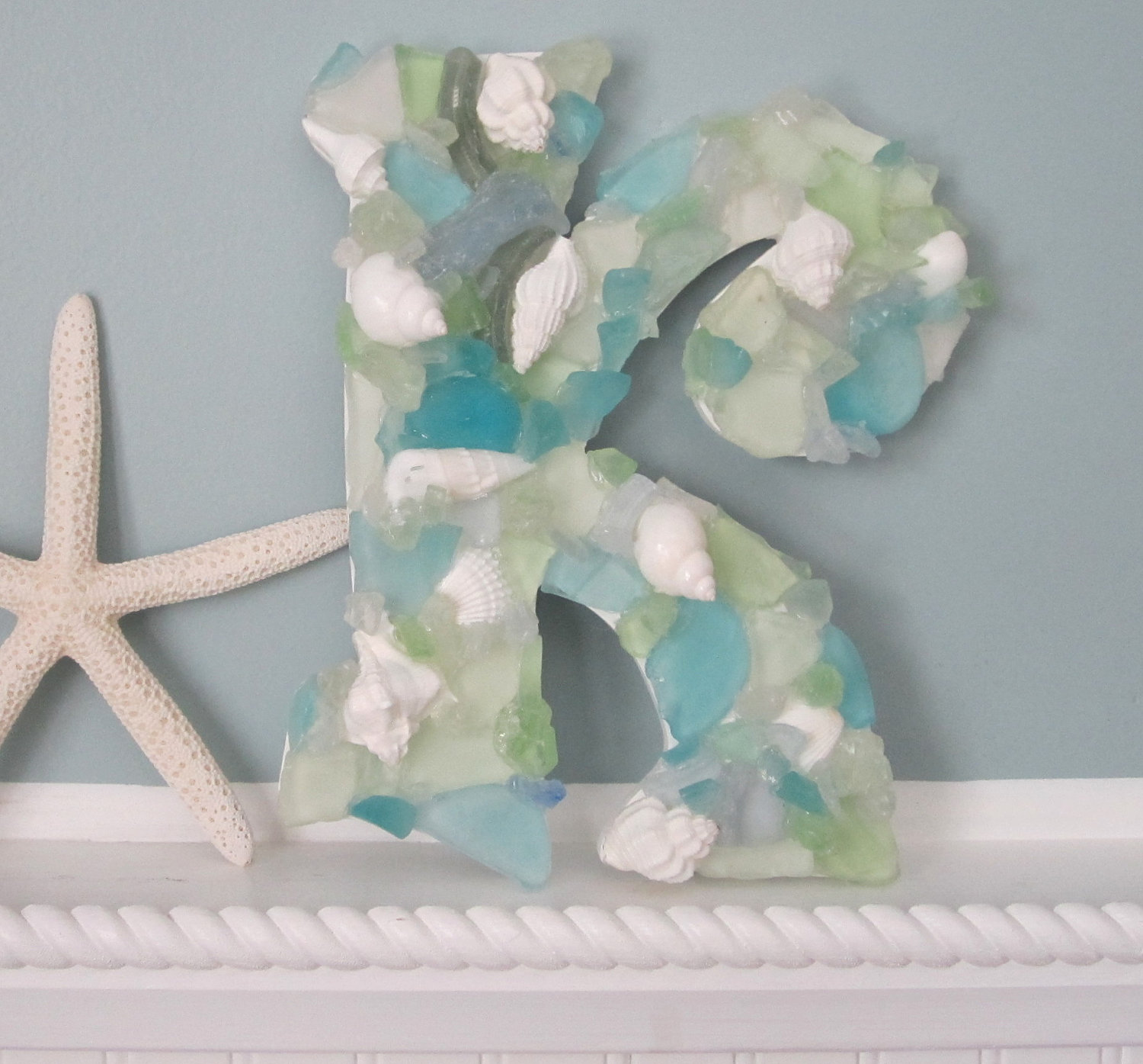 Shell Wall Letters - Beach Decor Sea Glass & Seashell Letters, Many ...