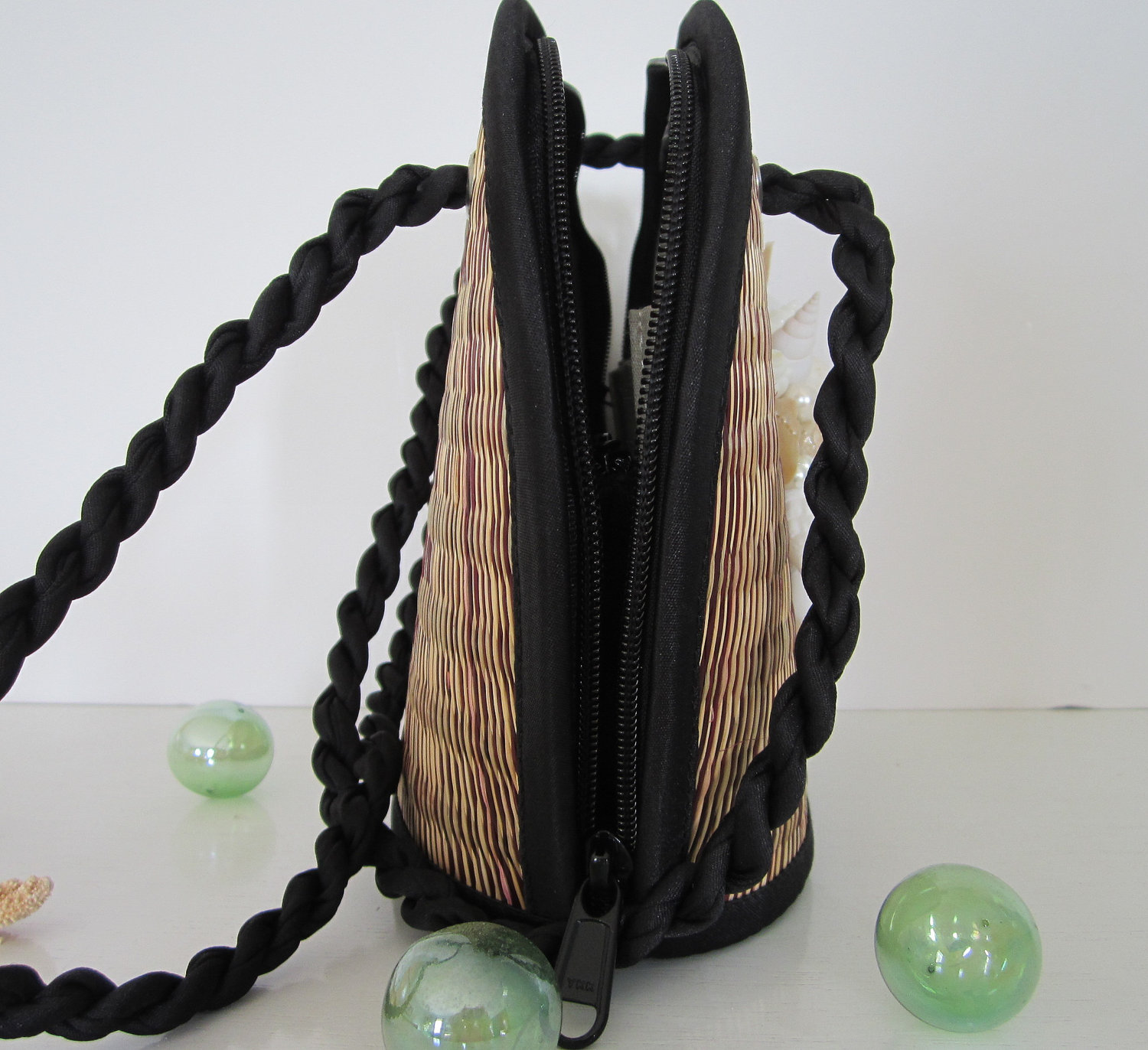 Nautical Seashell Purse - Sea Grass Beach Purse W Shell, Pearl ...