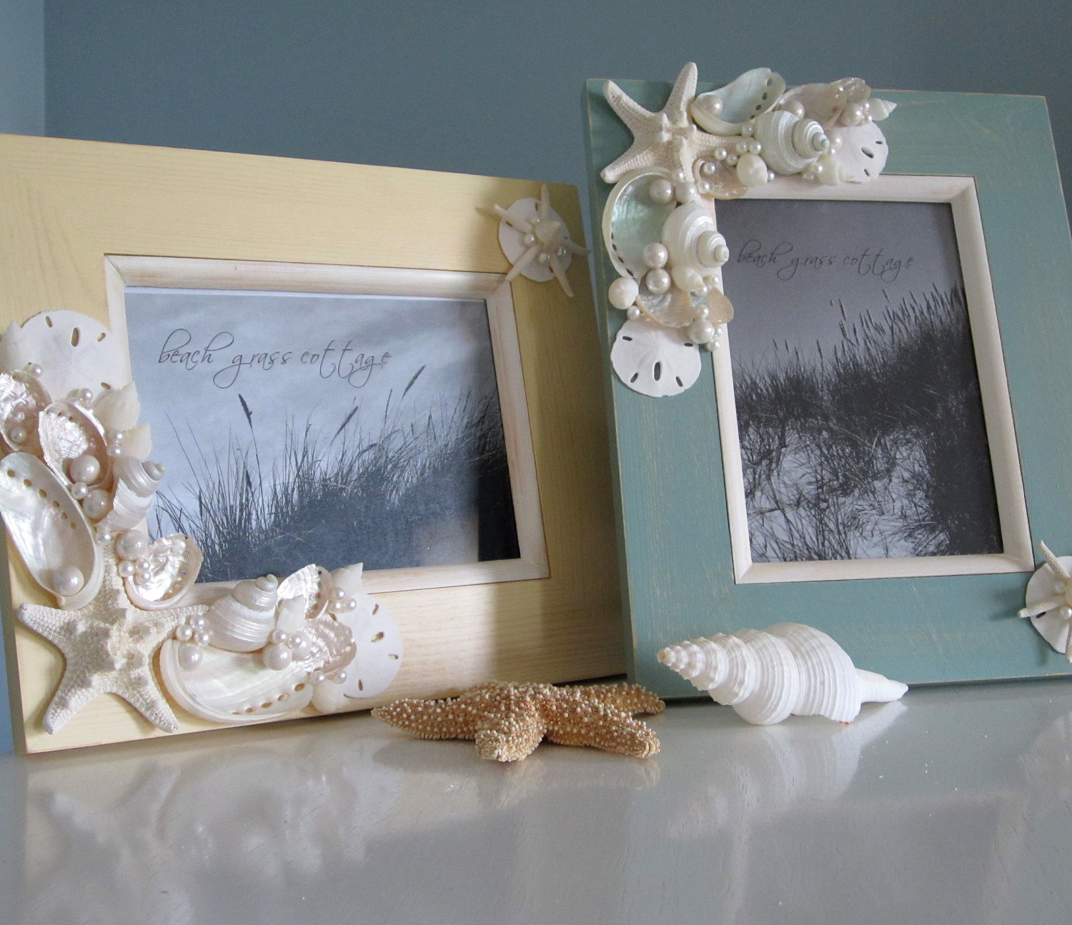 Beach Decor Seashell Frame - Nautical Decor Shell Frame In Ivory, 5x7 ...